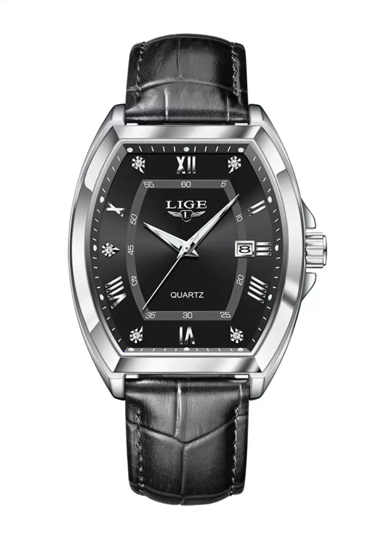 Buy LIGE Elegant Barrel Shape Unisex Stainless Steel Quartz Watch, 40mm ...