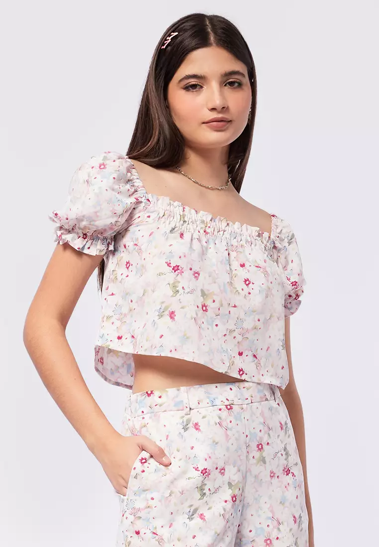 Jual COLORBOX Printed Puff Sleeves Blouse Original 2024 | ZALORA Indonesia