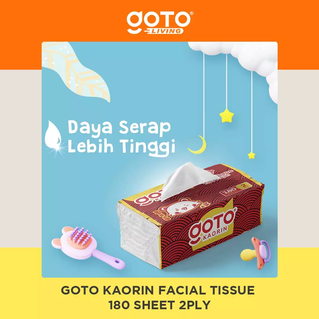 Jual Goto Living Goto Kaorin Facial Tissue 180 Sheet Tisu Wajah Tisue ...