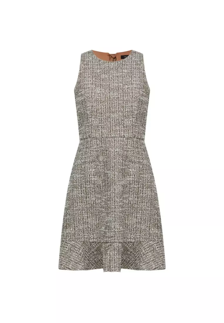 Buy G2000 Mermaid Hem Bow Back Tweed Dress 2025 Online | ZALORA
