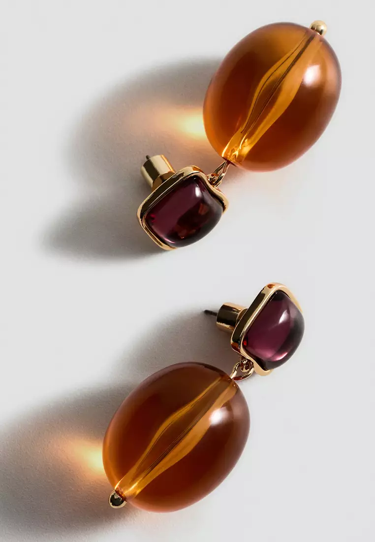 Jual Mango Resin Hanging Bead Earrings Original 2025 | ZALORA Indonesia