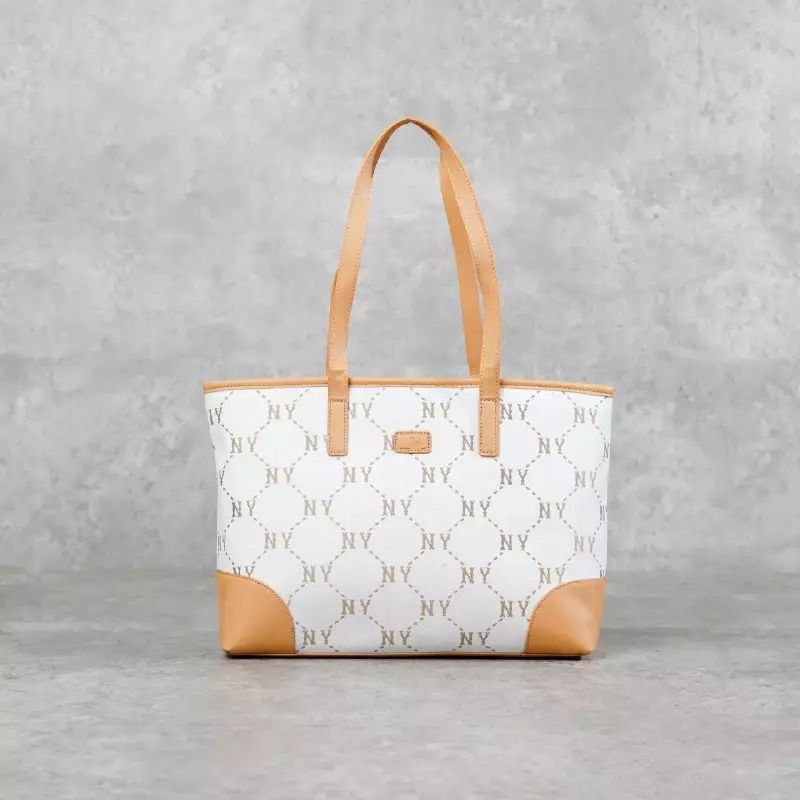 Jual MLB Tas MLB NY MONOGRAM CAMEL CREAM SS24 TOTE BAG 100% ORIGINAL ...