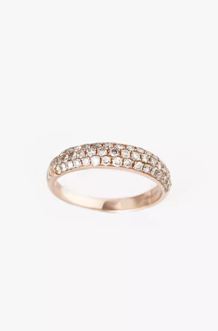 Buy TOMEI TOMEI Ring, Diamond Rose Gold 750 (R2539-12) Online | ZALORA ...