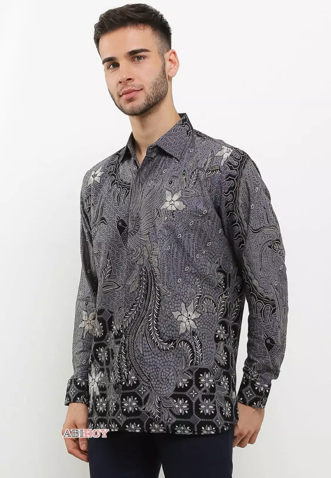 Jual ABIROY Kemeja Batik Pria Premium Slimfit Elegant Modern Lengan ...