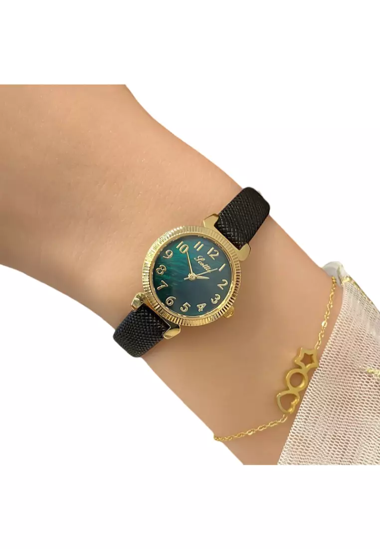 Buy OPCHIC Peacock Green Belt Retro Numbers Women's Watch (Women's ...