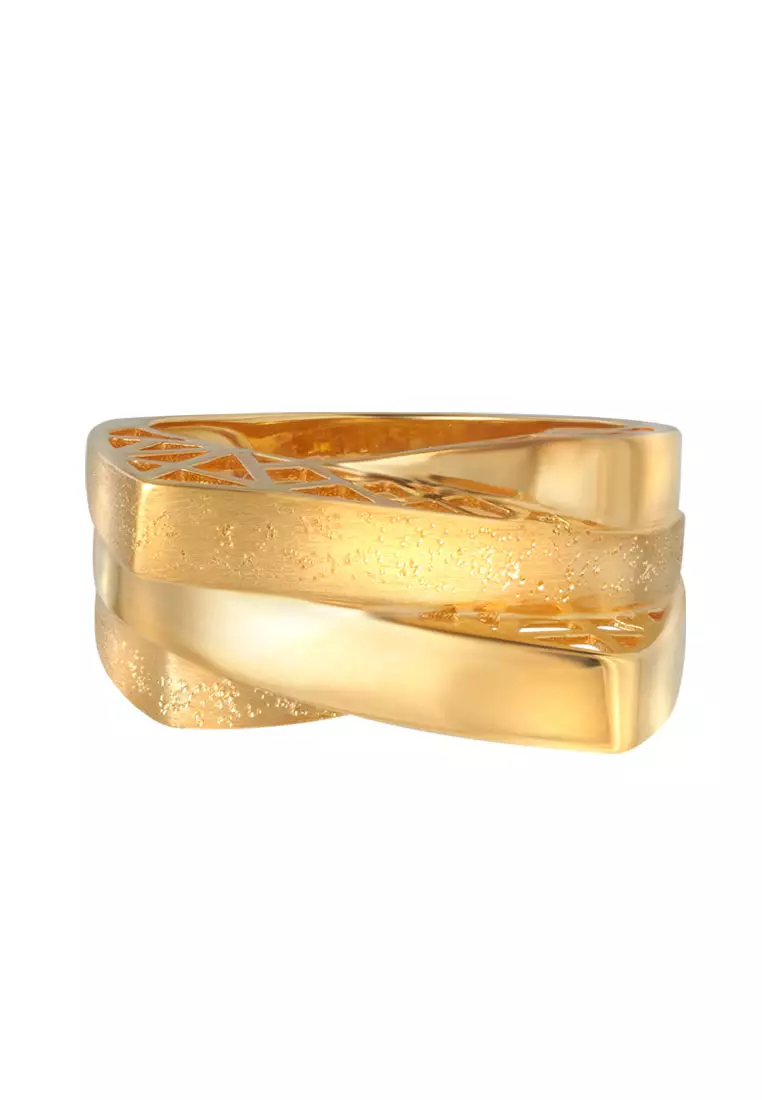 Buy TOMEI TOMEI Puteri Vogue Ring, Yellow Gold 916 2024 Online | ZALORA ...