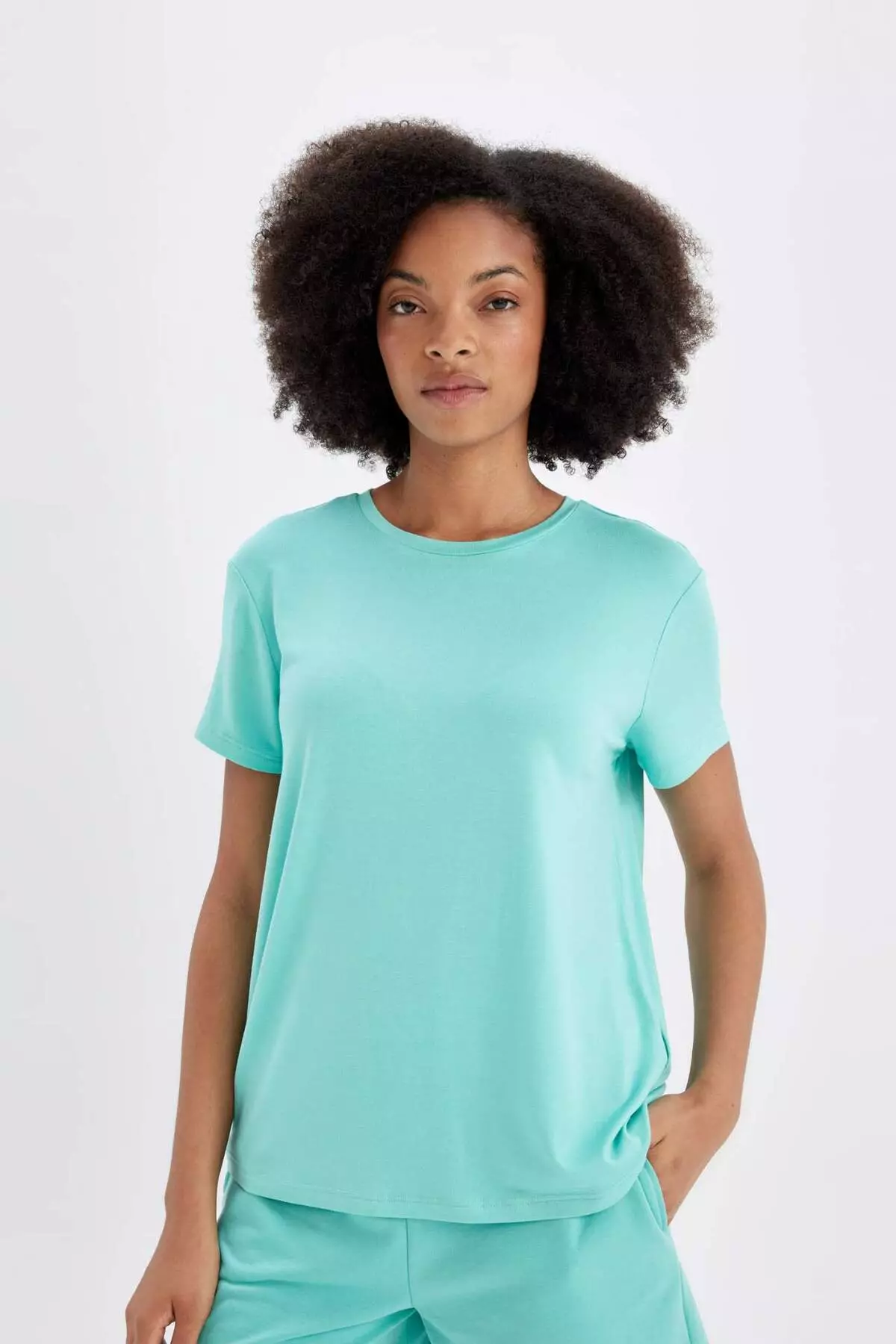 Buy DeFacto Defactofit Standard Fit Crew Neck Sportsman Basic Plain ...