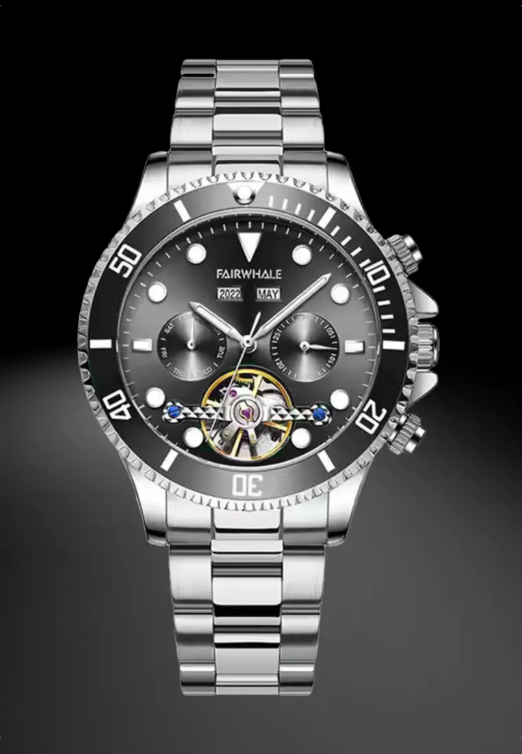 Buy Mark Fairwhale Unisex Automatic Diver Watch, 41mm, Stainless Steel ...