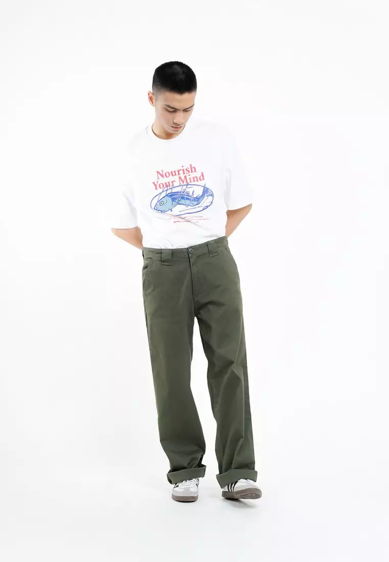 Jual MOUTLEY Moutley Men's Long Chinos Pants Regular Fit Cotton Twill ...