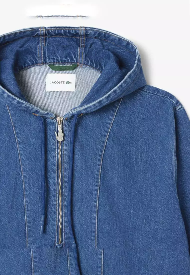 Buy Lacoste Oversized Denim Popover Jacket 2025 Online | ZALORA