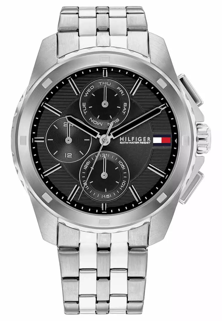 Buy Tommy Hilfiger Walker Men's Watch Stainless Steel Strap - Black ...