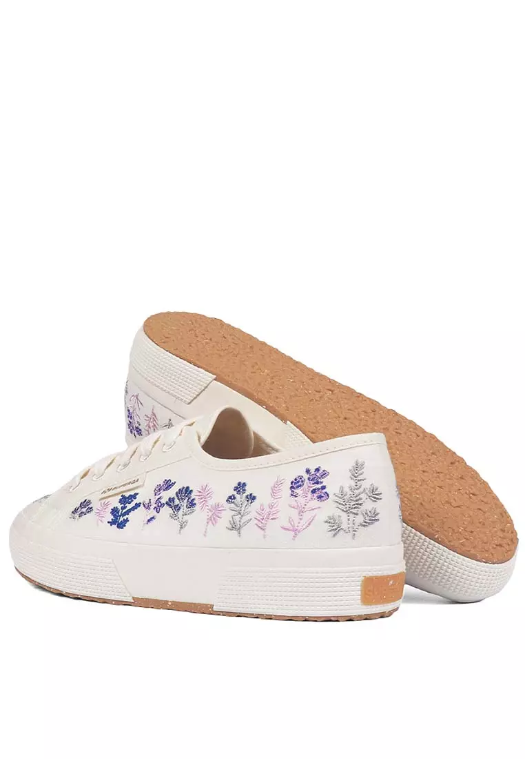 Buy Superga Superga 2750 Organic Flowers Embroidery Blue Pink Online ...
