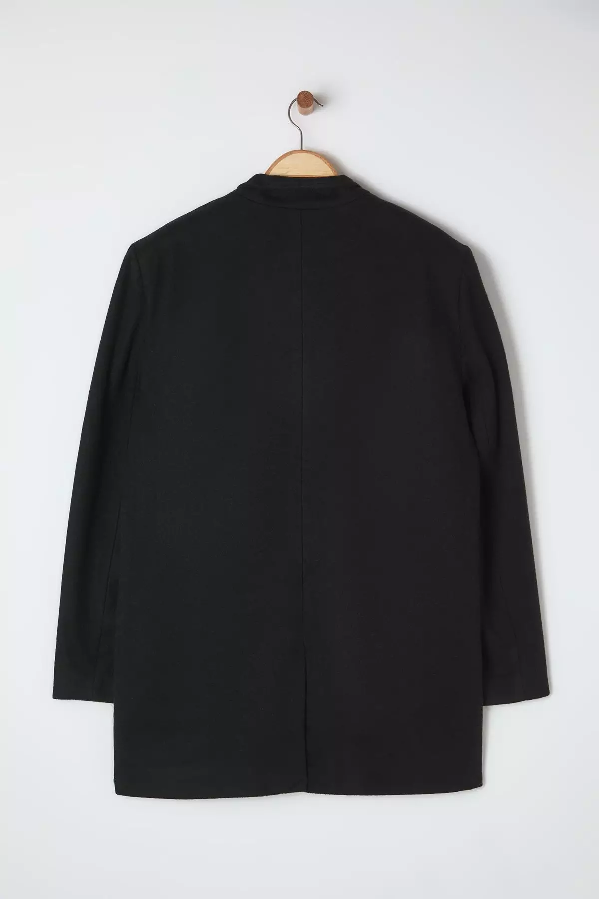 Jual Trendyol Black Regular Fit Hidden Buttoned Stand-up Collar ...