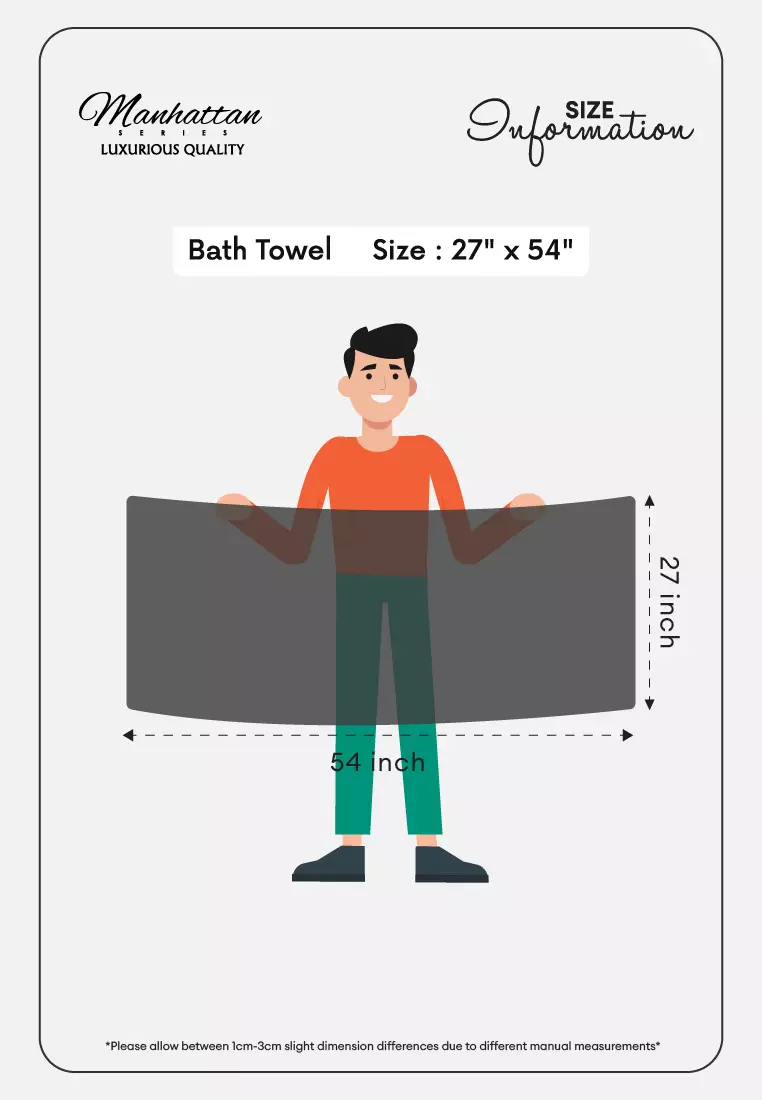 Buy Jean Perry Manhattan Bath Towel [B3] - 100% Cotton Online | ZALORA ...