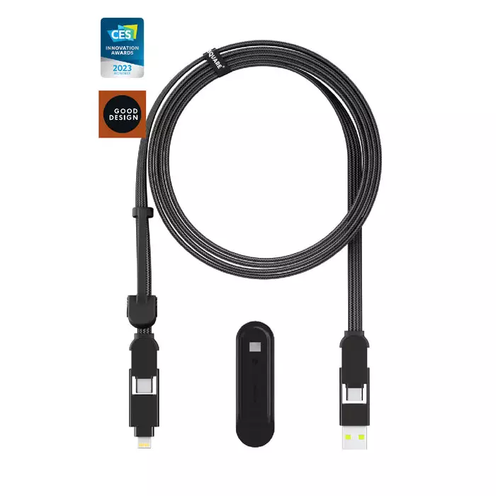 Jual Rolling Square Cable Charging 6in1 100W 20V 5A USB A C Lightning ...