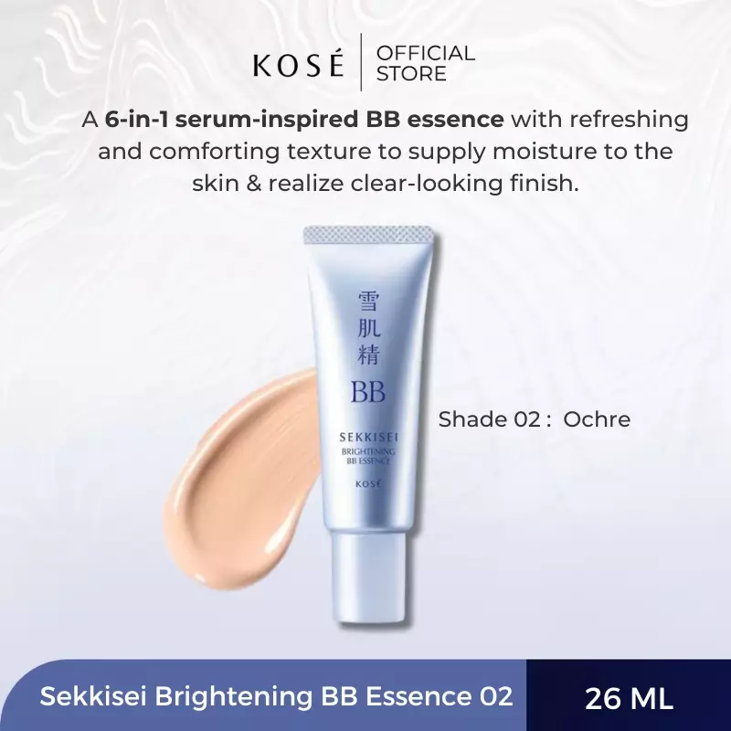 Jual KOSÉ KOSE Sekkisei Brightening BB Essence 02 Ochre - 26ml Original 2026 | ZALORA Indonesia
