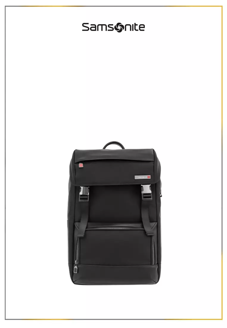 Jual Samsonite Samsonite Sefton Backpack W/ Flap Black Original 2024 ...