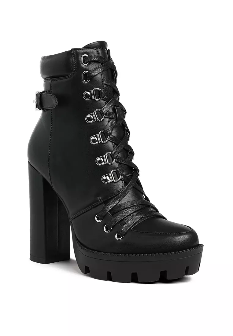 Buy London Rag Lace up Combat Boots Online | ZALORA Malaysia