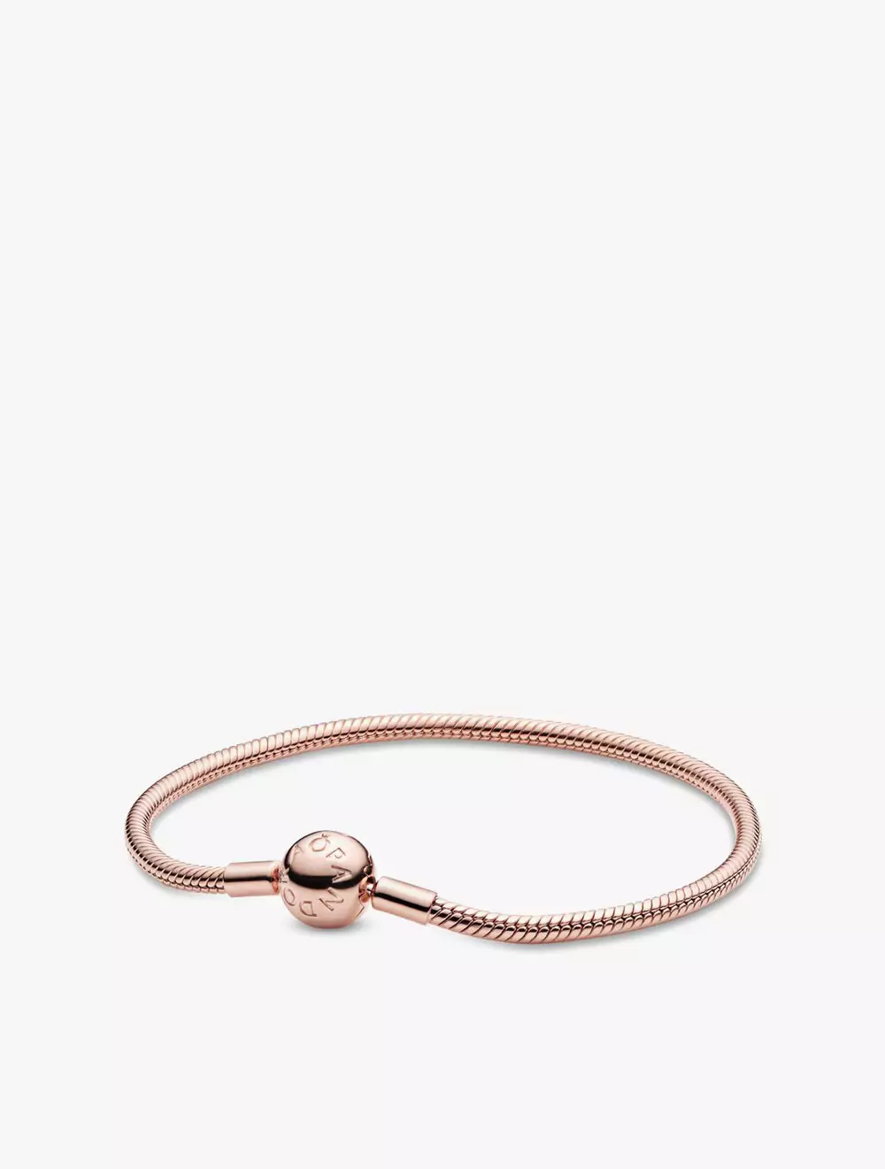 Jual PANDORA Pandora Moments Snake Chain Bracelet - 18 - Rose Original ...