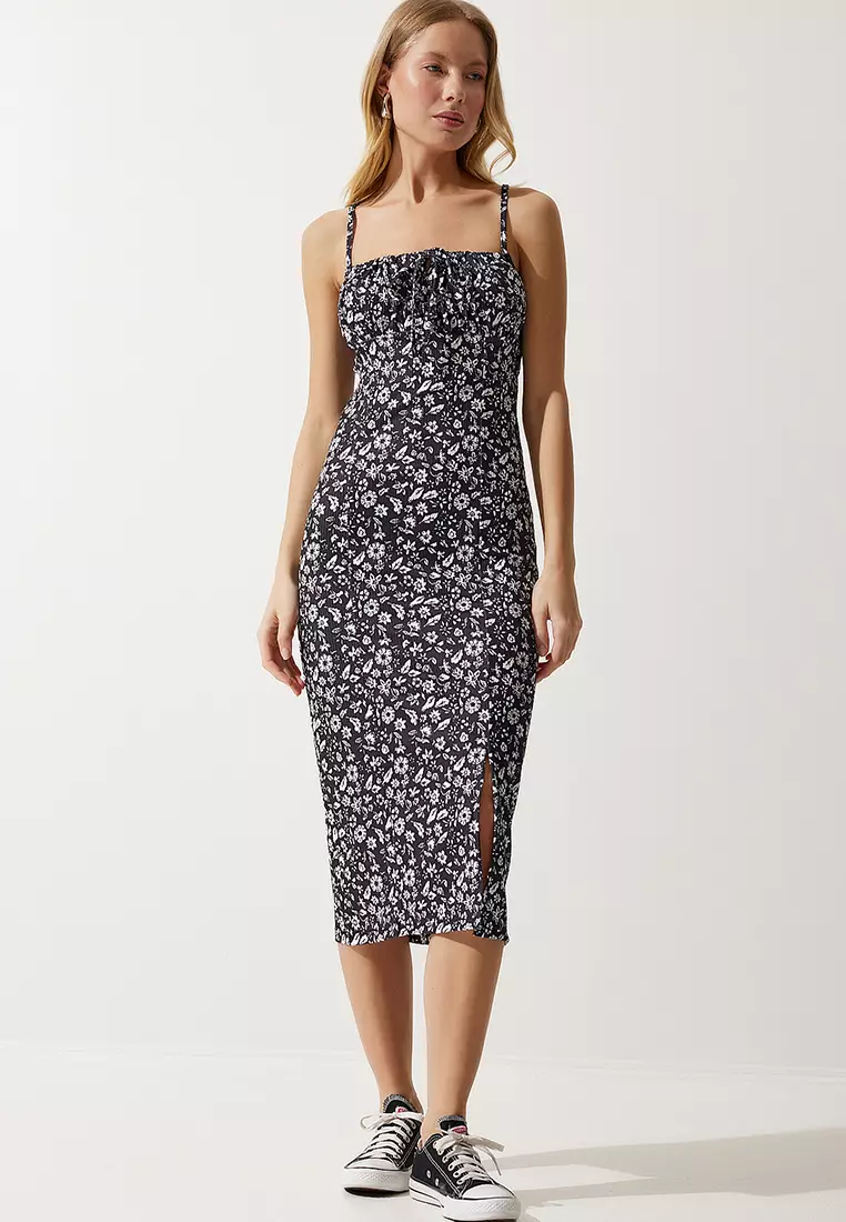 Buy Happiness Istanbul Pattern Slit Midi Dress Online | ZALORA Malaysia