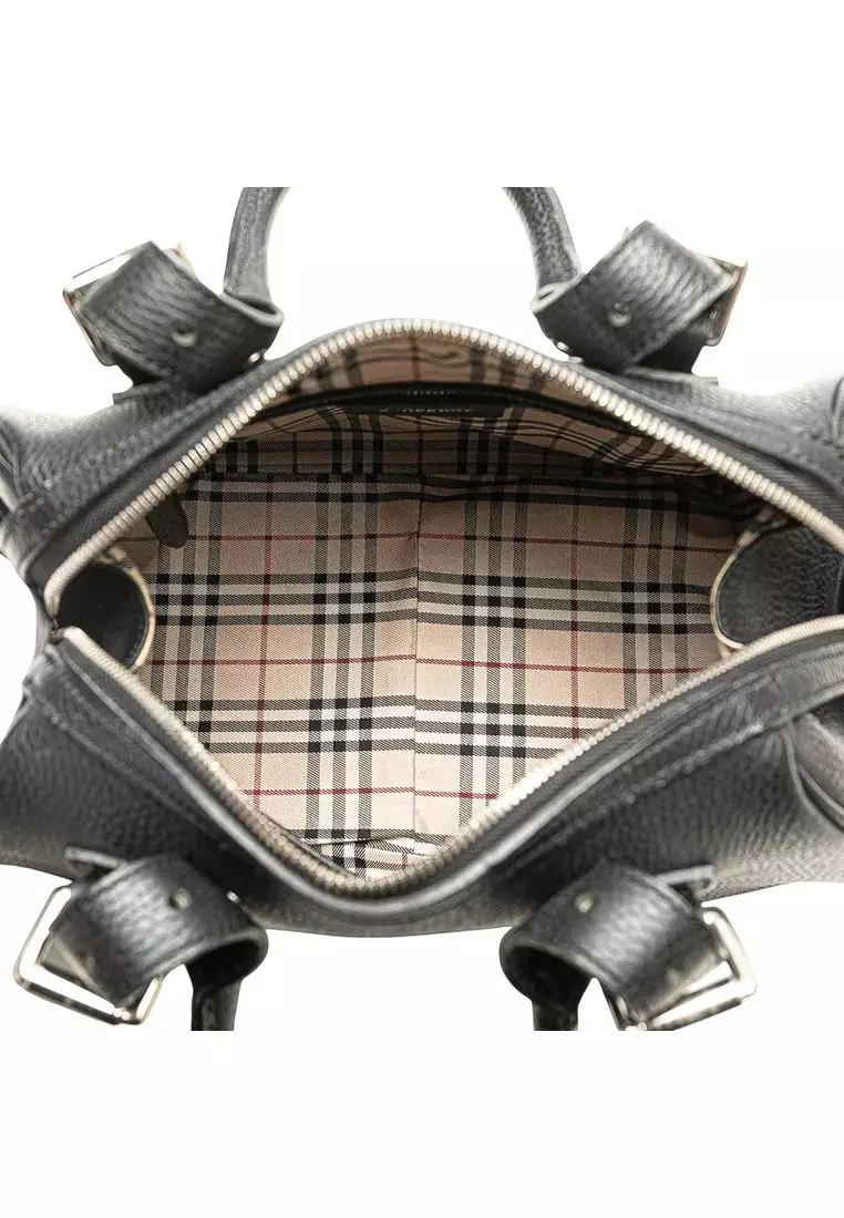 Buy Burberry Pre-Loved Burberry Leather Boston Bag 2025 Online | ZALORA