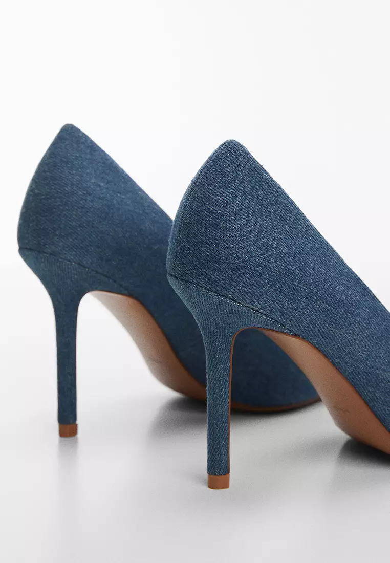 Buy Mango Denim Heels With Rhinestone Detail 2024 Online | ZALORA ...