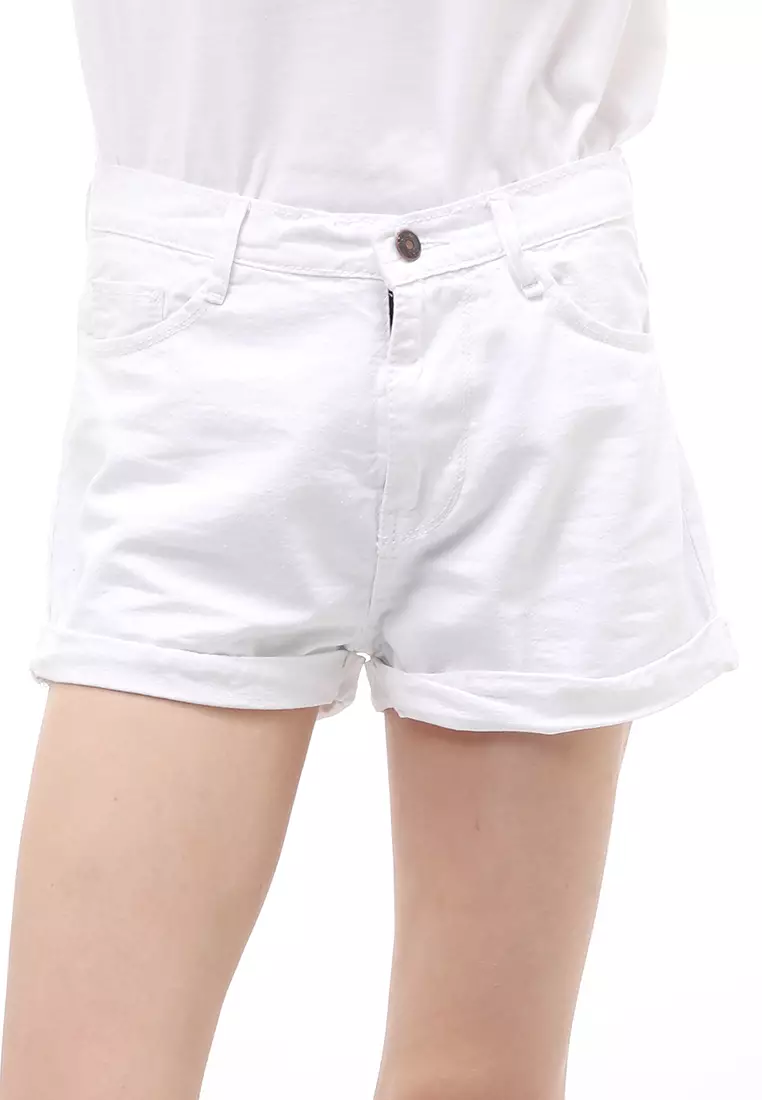 Jual Evernoon Radmila Hot Pants Wanita Aksen Lipat Regular Fit - Putih Original 2025 | ZALORA ...