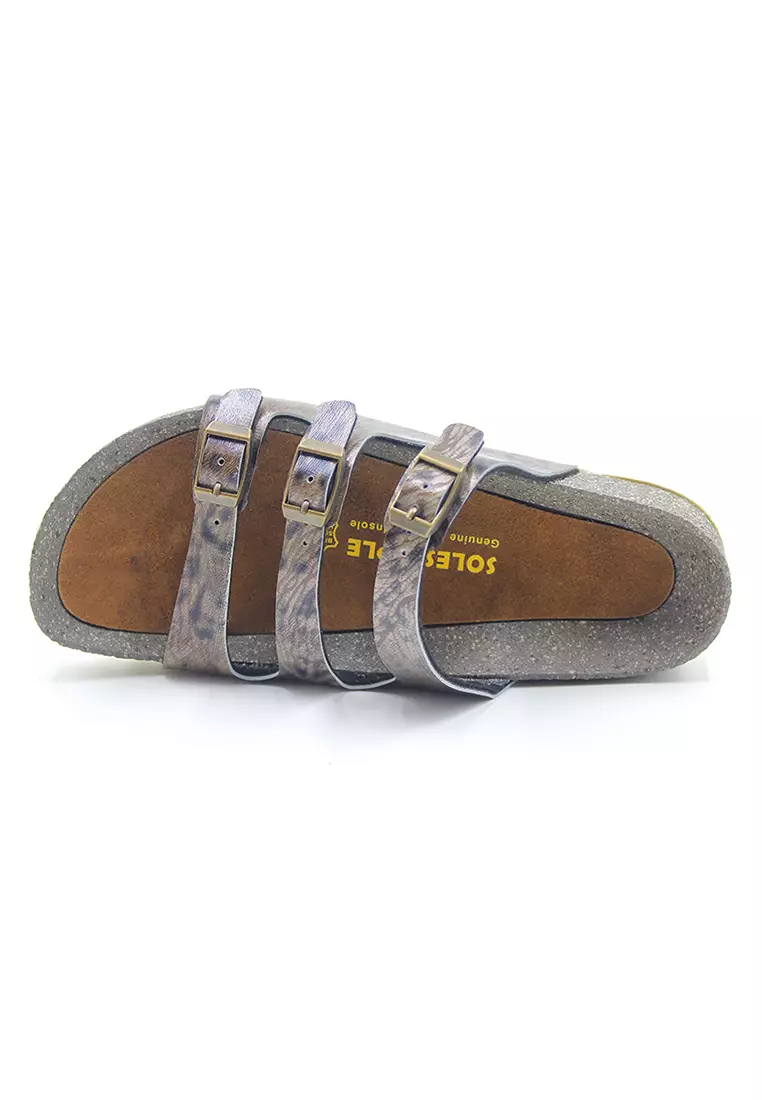 Buy SoleSimple Ely - Leopard Bronze Sandals & Flip Flops & Slipper ...