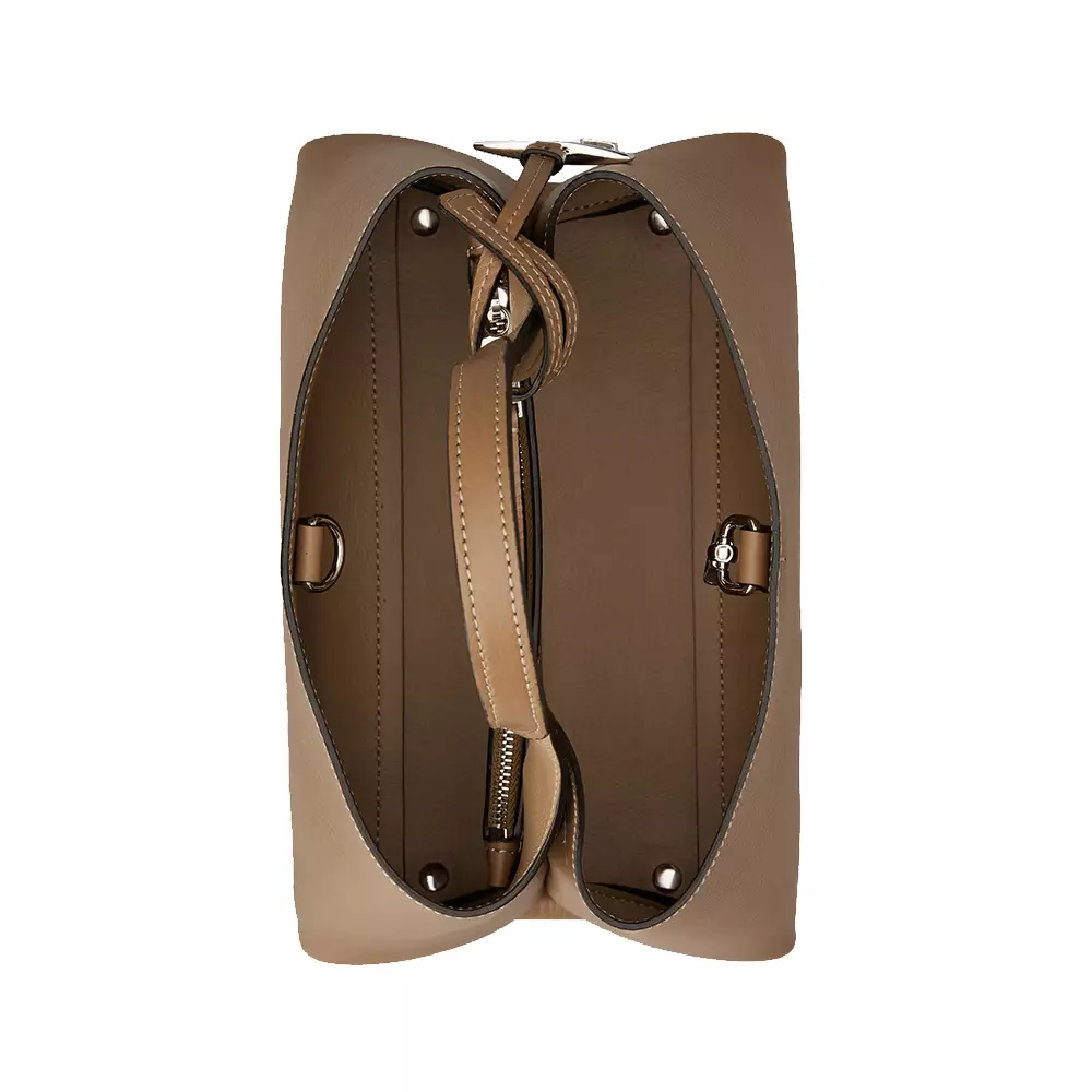 Jual Tod's T Stamped Leather Micro Bag Brown Natural Original 2025 ...
