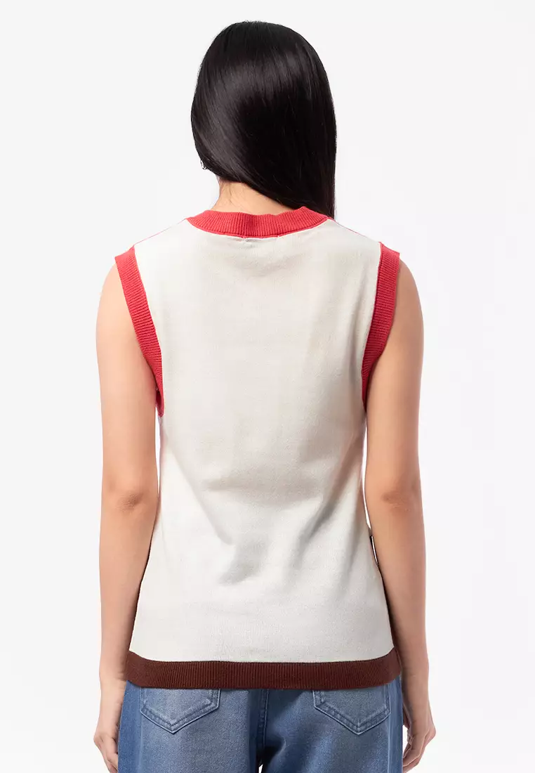 Jual COLORBOX Collaged Color Knit Vest Original 2024 | ZALORA Indonesia