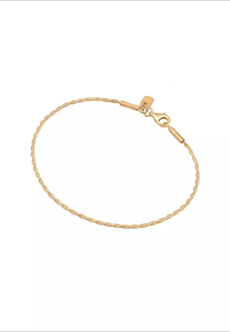 Buy Kuzzoi Men's Silver Twisted Chain Bracelet – Gold-Plated 2026 ...