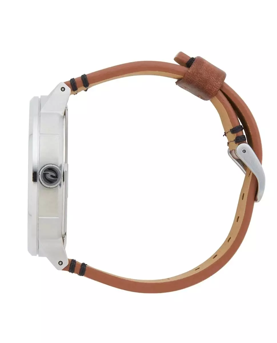 Jual Rip Curl Rip Curl Detroit Multi Eye Silver Brown Leather Watch Jam ...