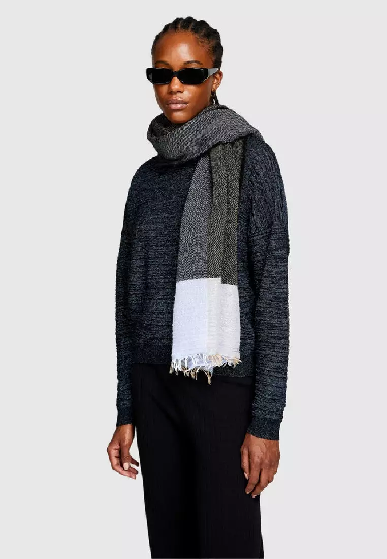 Buy Sisley Striped Scarf with Lurex Online | ZALORA Malaysia