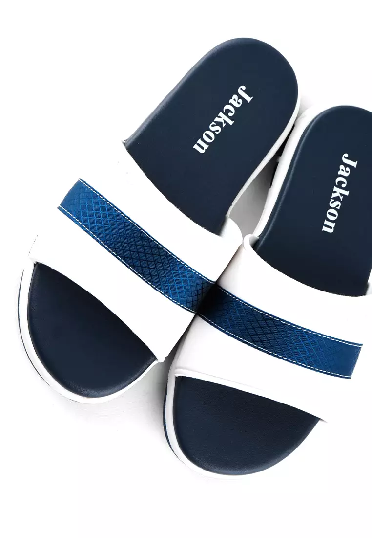 Jual Jackson Jackson Kids Beam 1JS White Navy - Sandal Slide Original ...