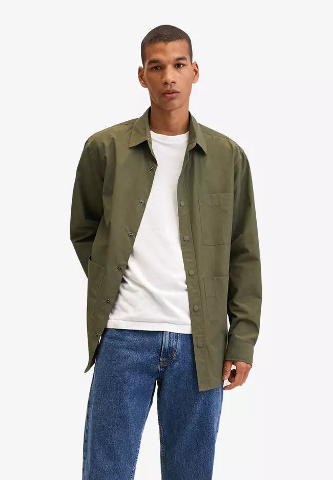 Buy MANGO Man Chest-Pocket Cotton Overshirt Online | ZALORA Malaysia