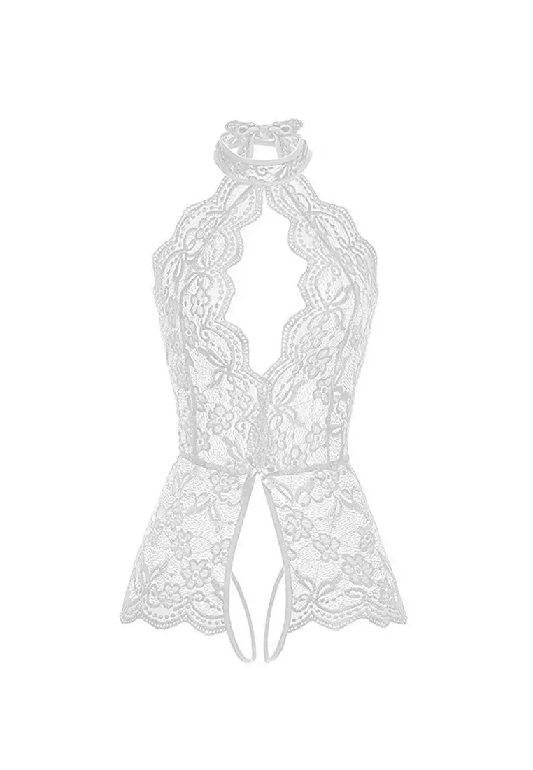 Buy Lycka Ldb4044 Lady One Piece Sexy Lace Bodysuit Nightwear White