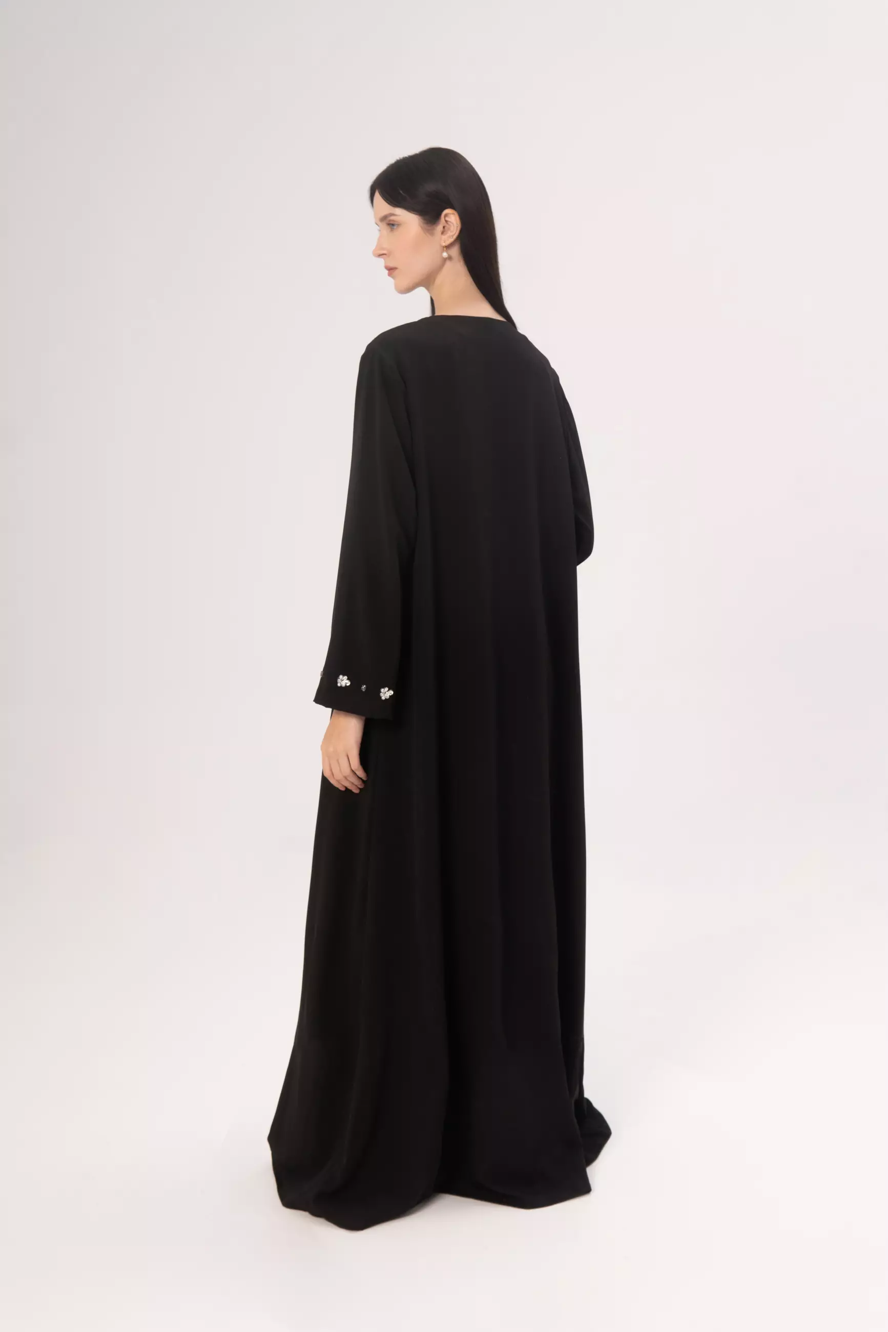 Jual Demure & Co DEMURE&CO - DESSENTIALS HEELA OPEN ABAYA IN BLACK ...