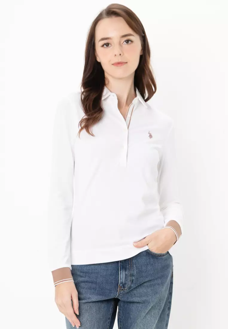 Jual US POLO ASSN Rib Polo Collar Shirt Original 2025 | ZALORA Indonesia