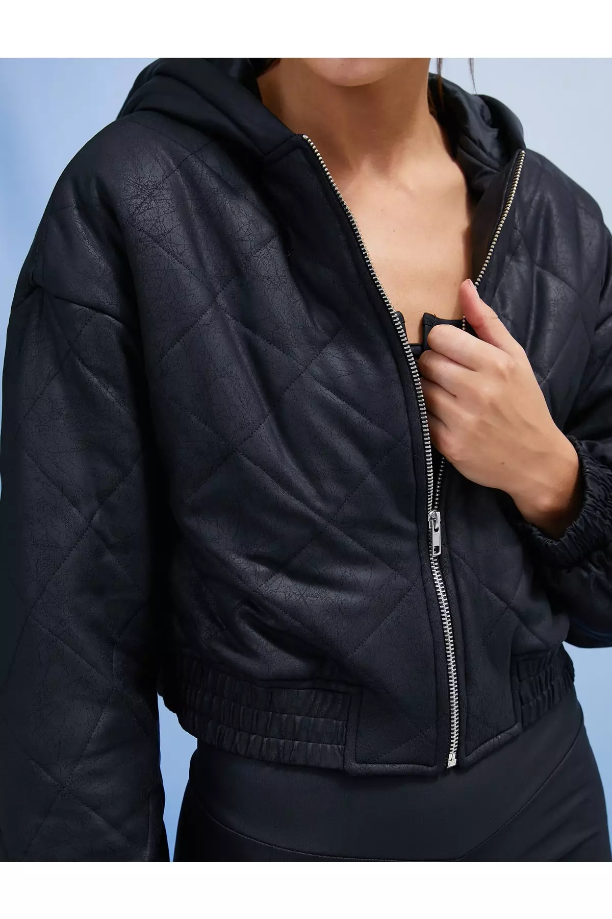 Buy KOTON Bomber Sports Jacket Leather Look 2025 Online | ZALORA ...