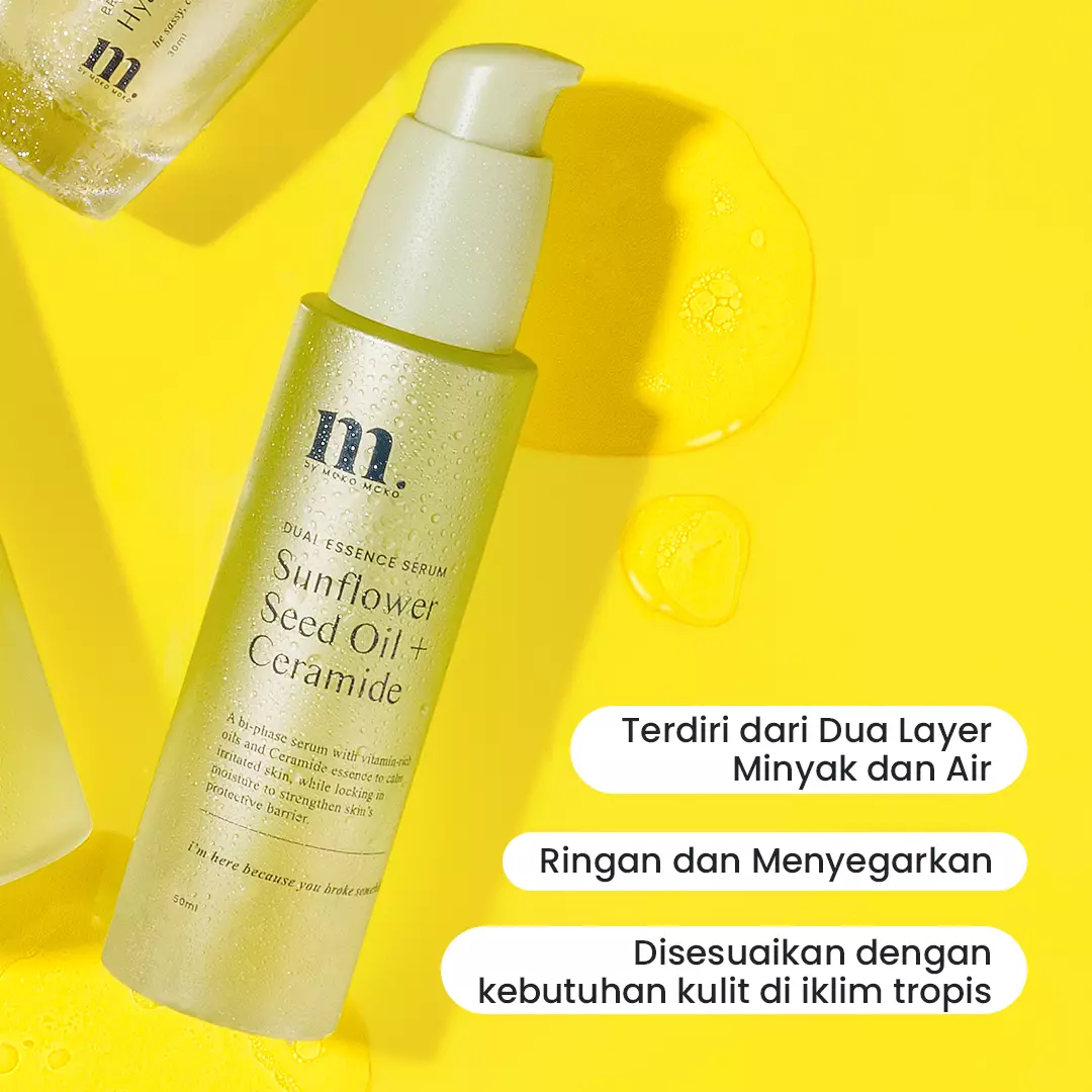 Jual MOKO-MOKO Moko Moko Sunflower Seed Oil + Ceramide Dual Essence ...