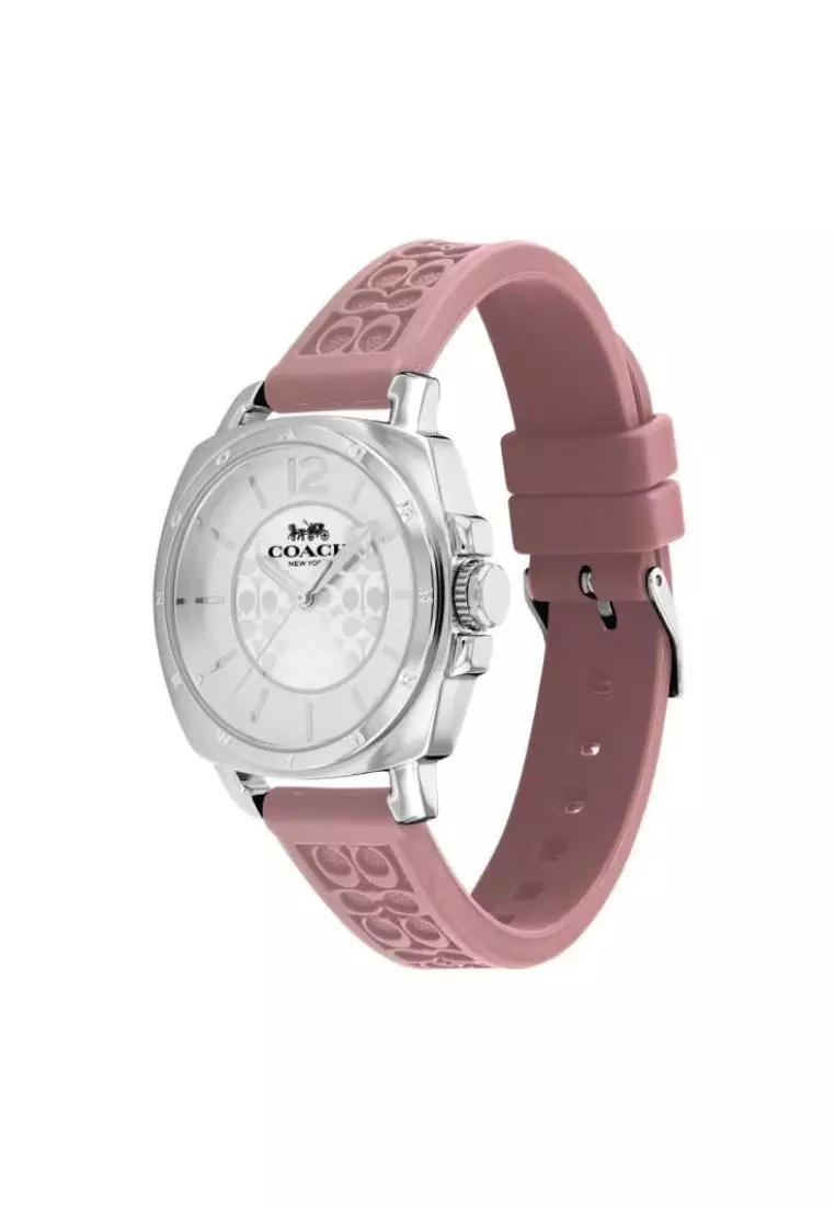 Jual Coach Jam Tangan Wanita Coach Boyfriend Rubber Strap Pink Original ...