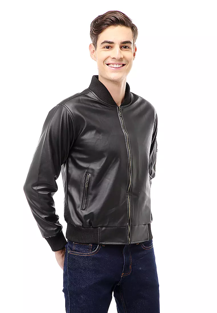 Jual Hamlin Halbert Outerwear Jaket Kulit Pria Simple Design Material ...