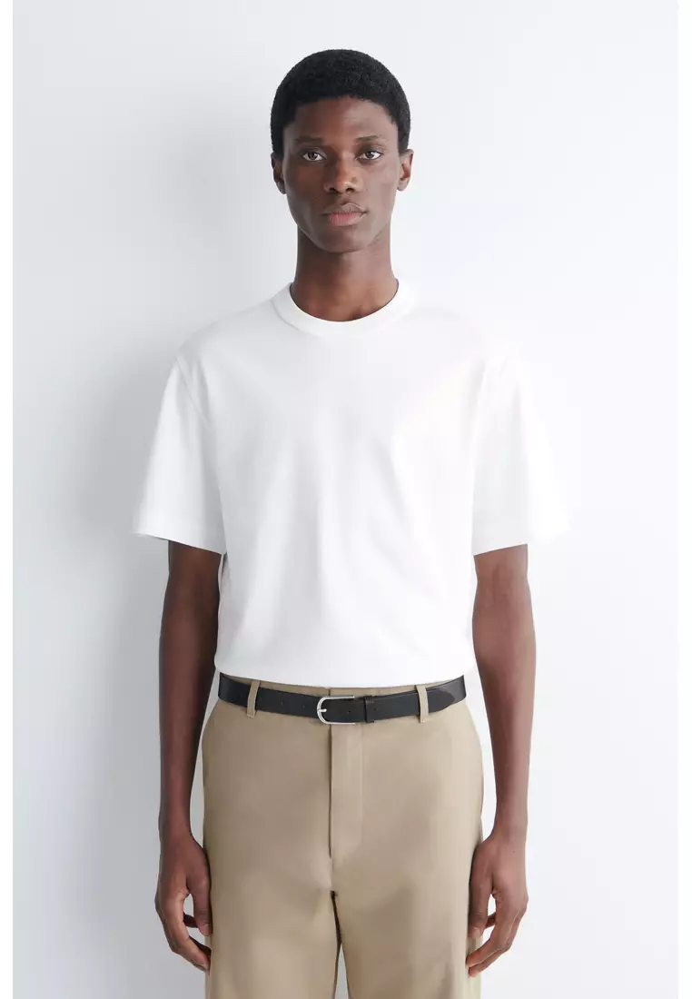 Buy COS INTERLOCK COTTON CREW-NECK T-SHIRT 2026 Online | ZALORA Philippines