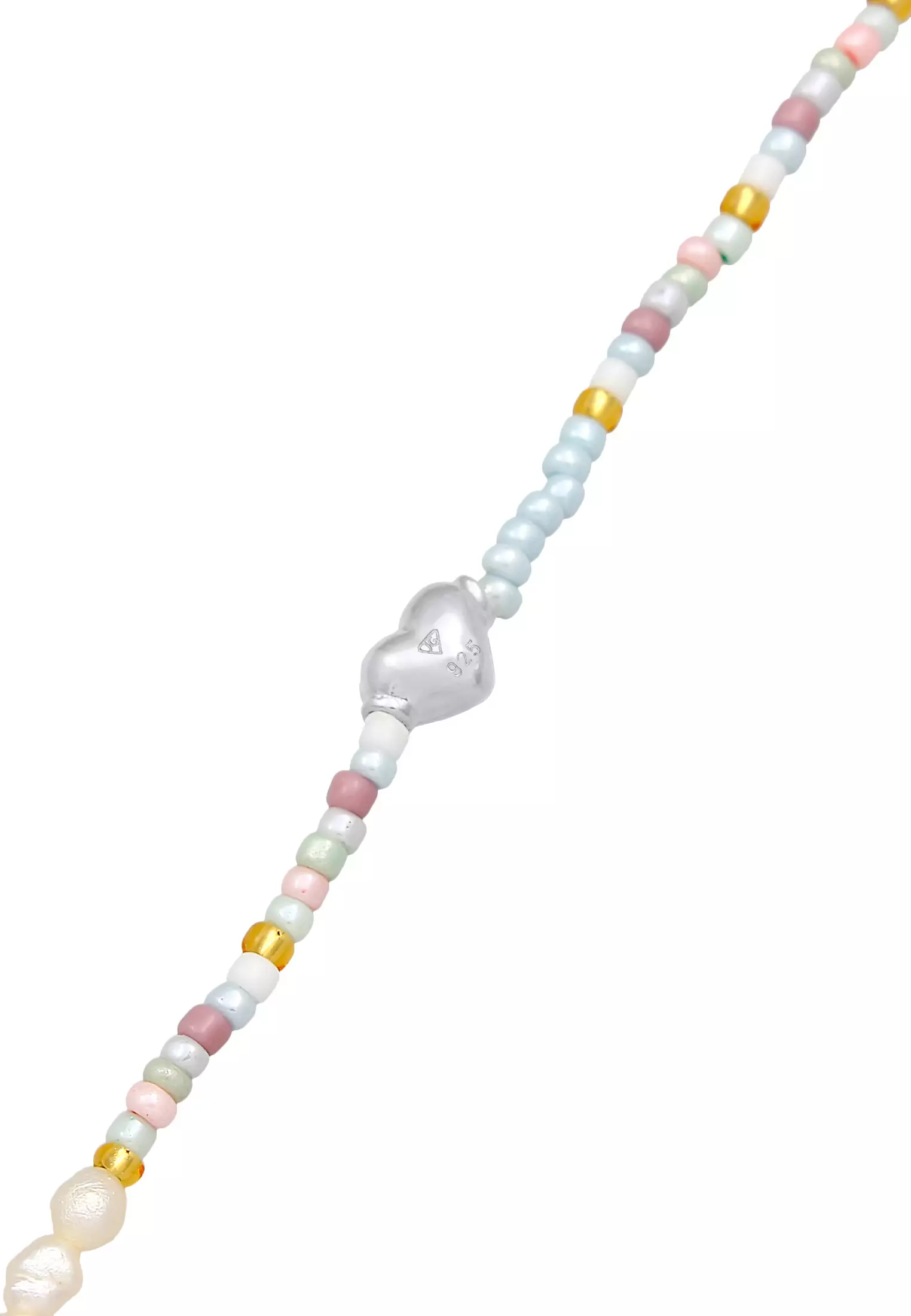 Buy ELLI GERMANY Pastel Bead Choker with Silver Heart 2026 Online | ZALORA