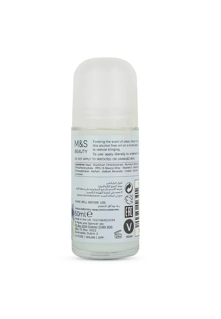 Jual Marks & Spencer New Floral China Blue Roll On Deodorant - Lilial ...
