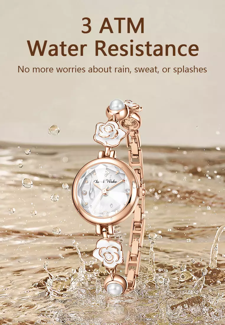 Jual Chardwake Jam Tangan Wanita Original Anti Air Tali Gelang Bunga ...