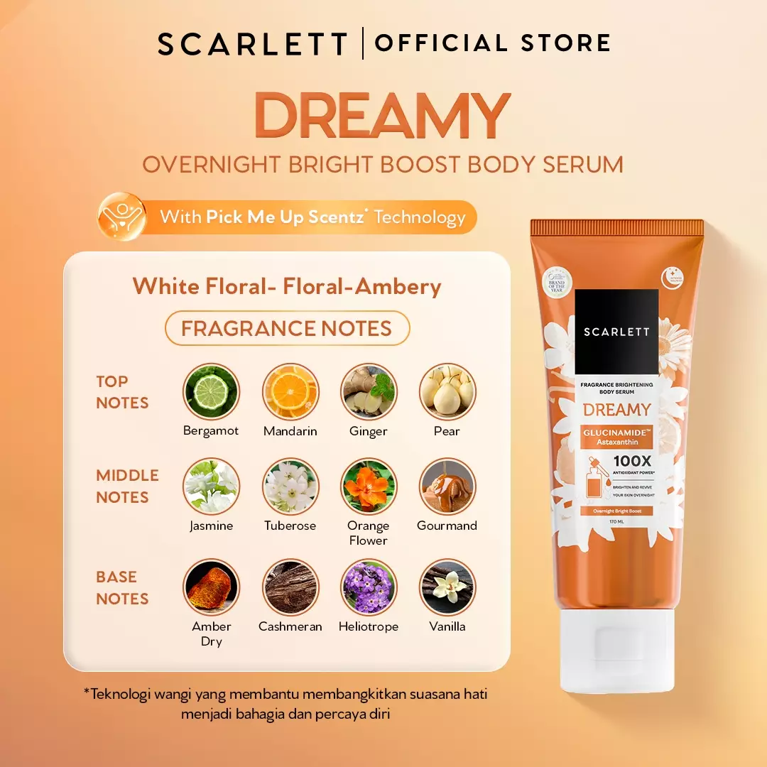 Jual Scarlett [NEW LAUNCH] SCARLETT GLUCINAMIDE Fragrance Brightening ...