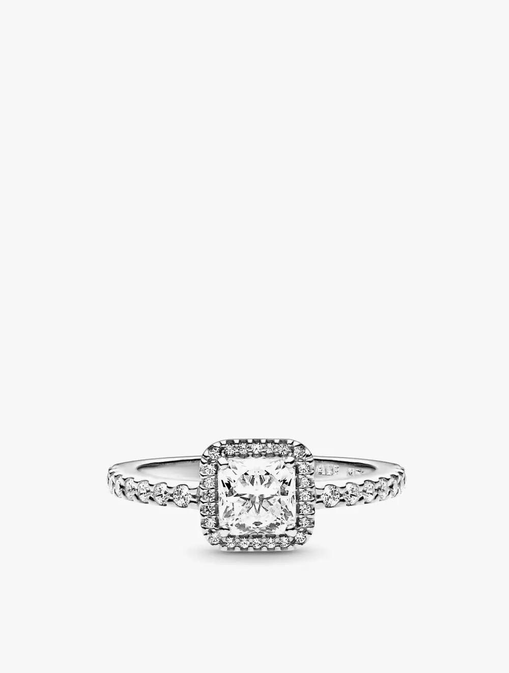 Jual Pandora Square Sterling Silver Ring with Clear Cubic Zirconia - 50 ...