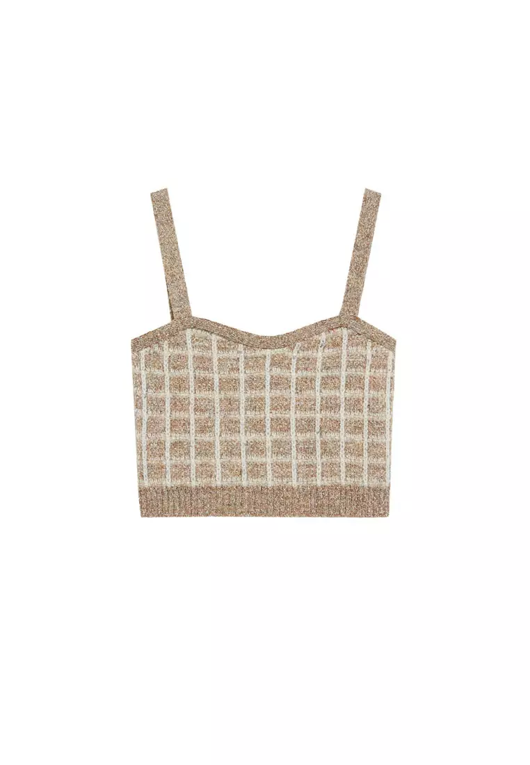 Buy Mango Check Tweed Top 2025 Online | ZALORA Philippines