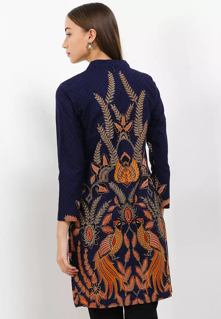 Jual Rianty Batik Tunik Dress Visilia Blue Original 2025 | ZALORA ...